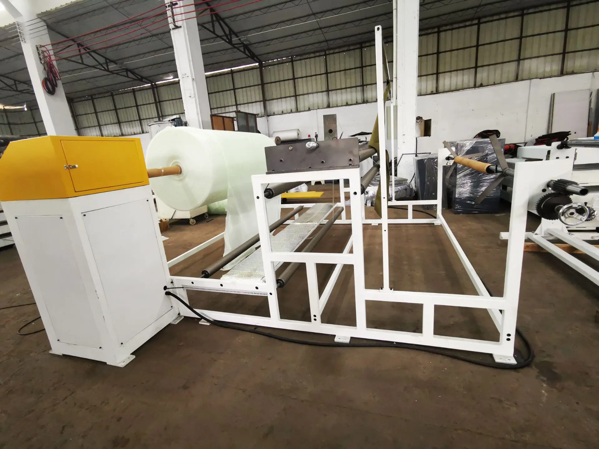 PE Foam Bubble Wrap Film Slitter Rewind Equipment - 1 Year Warranty