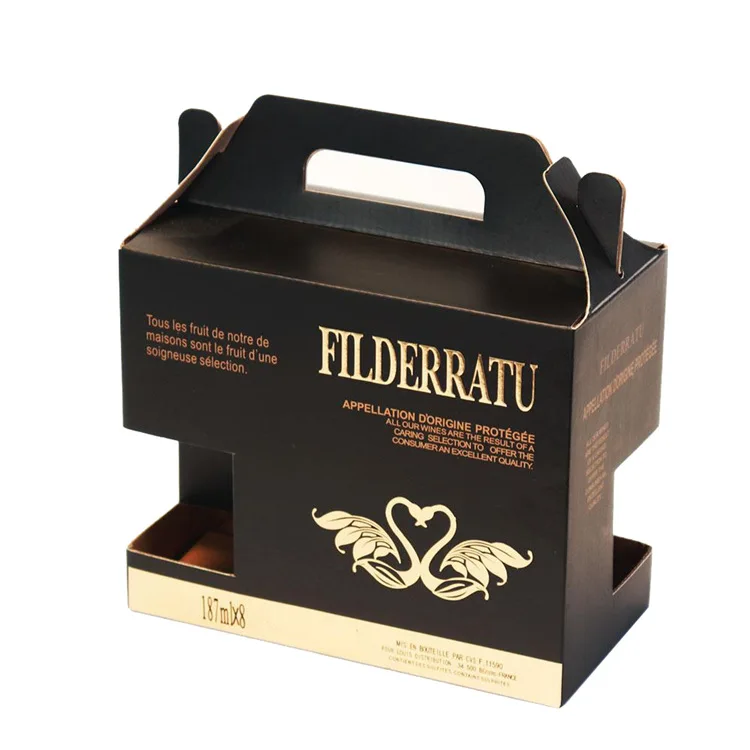 Custom Printed Corrugated Kraft Paper Six Pack 6 Bottles Drink Beer ...