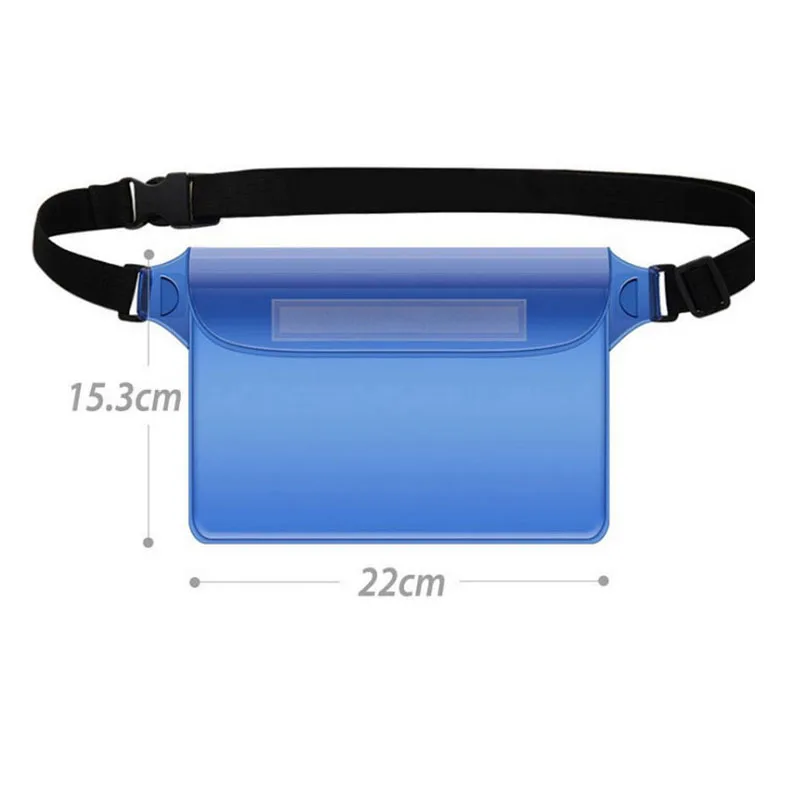 Waterproof Zip Lock Waist Bag Portable Men Women Adjustable Belt Pvc ...