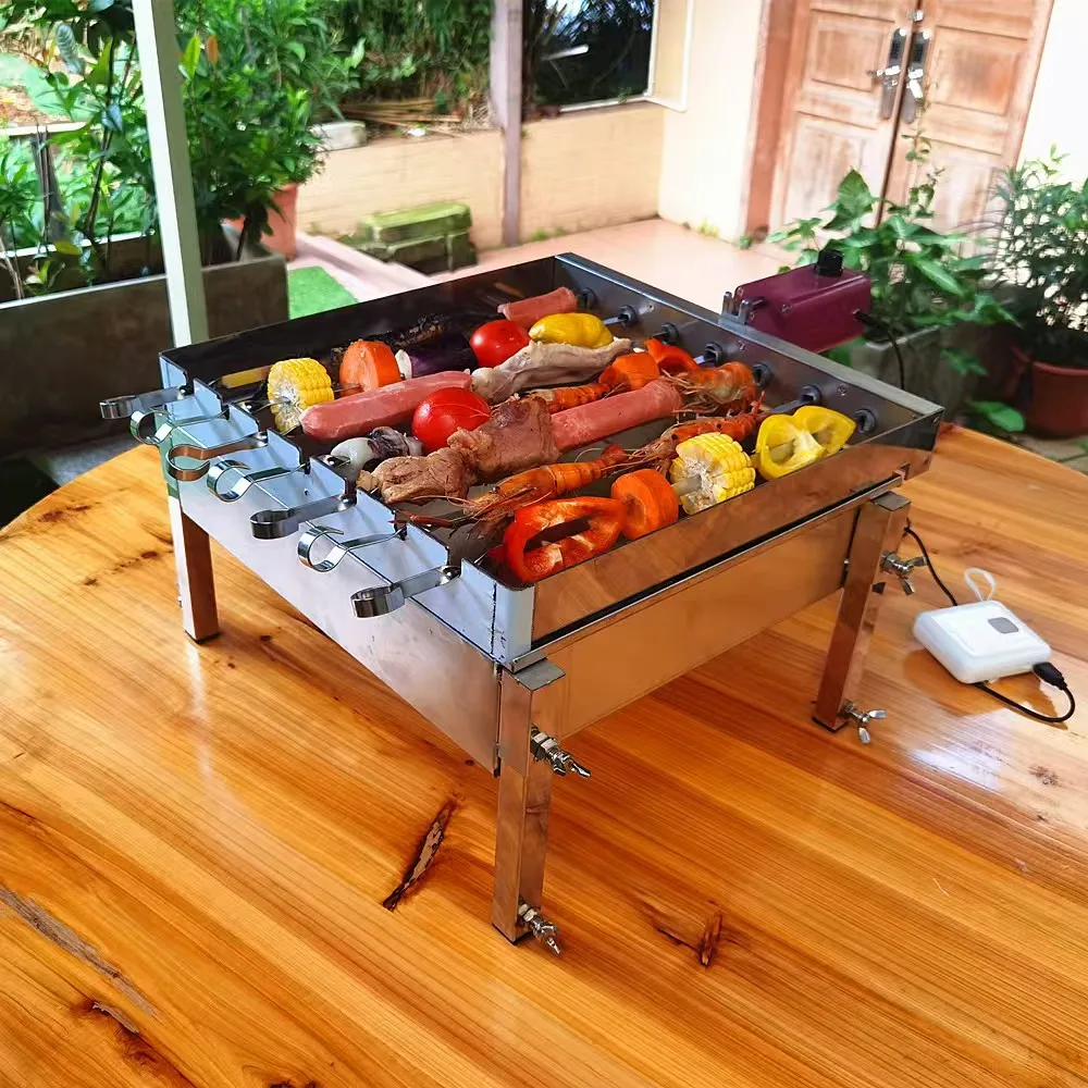 High Quality Electric Automatic Rotating Bbq Grill Indoor / Outdoor ...