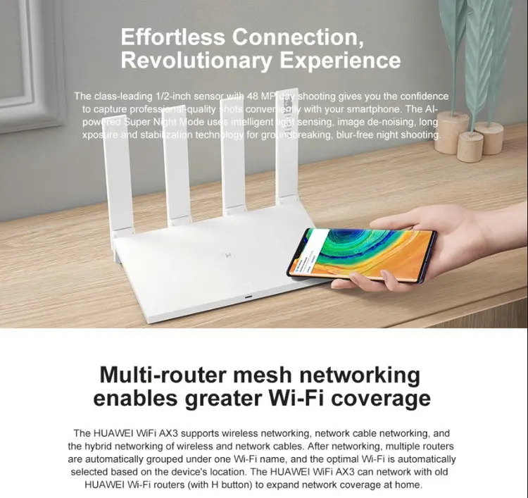 Huawei Wifi 6+ Router - Gigabit Port 3000M Wireless Router AX3