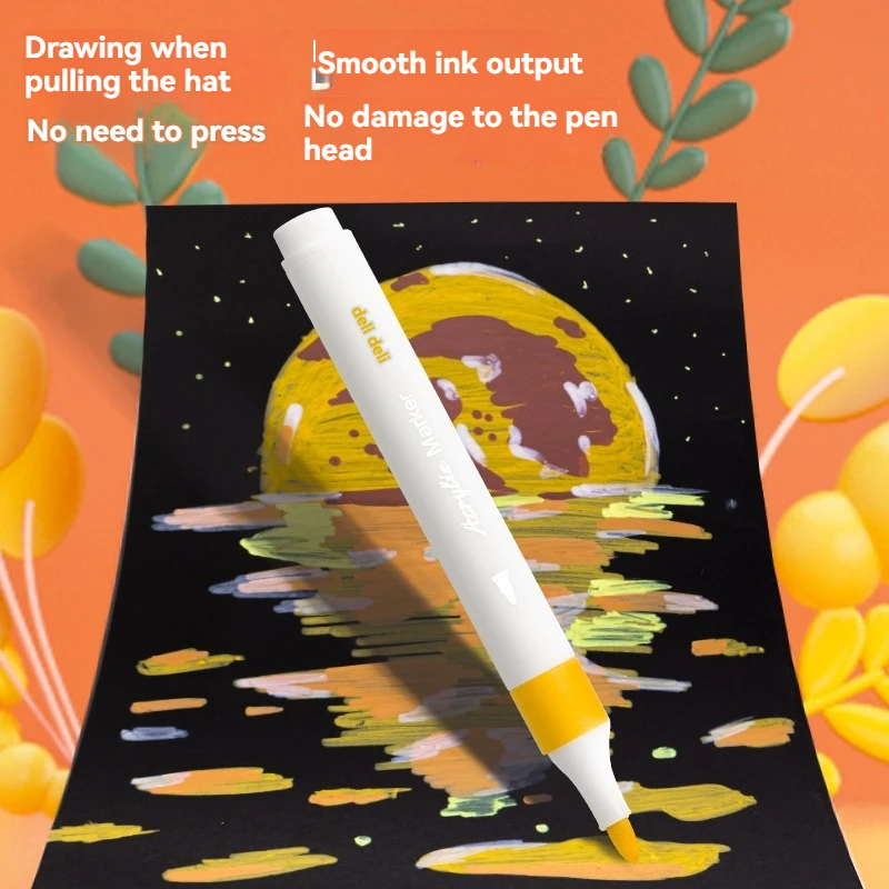 Deli HM922-48 Acrylic Markers - 1728pcs per Carton Set