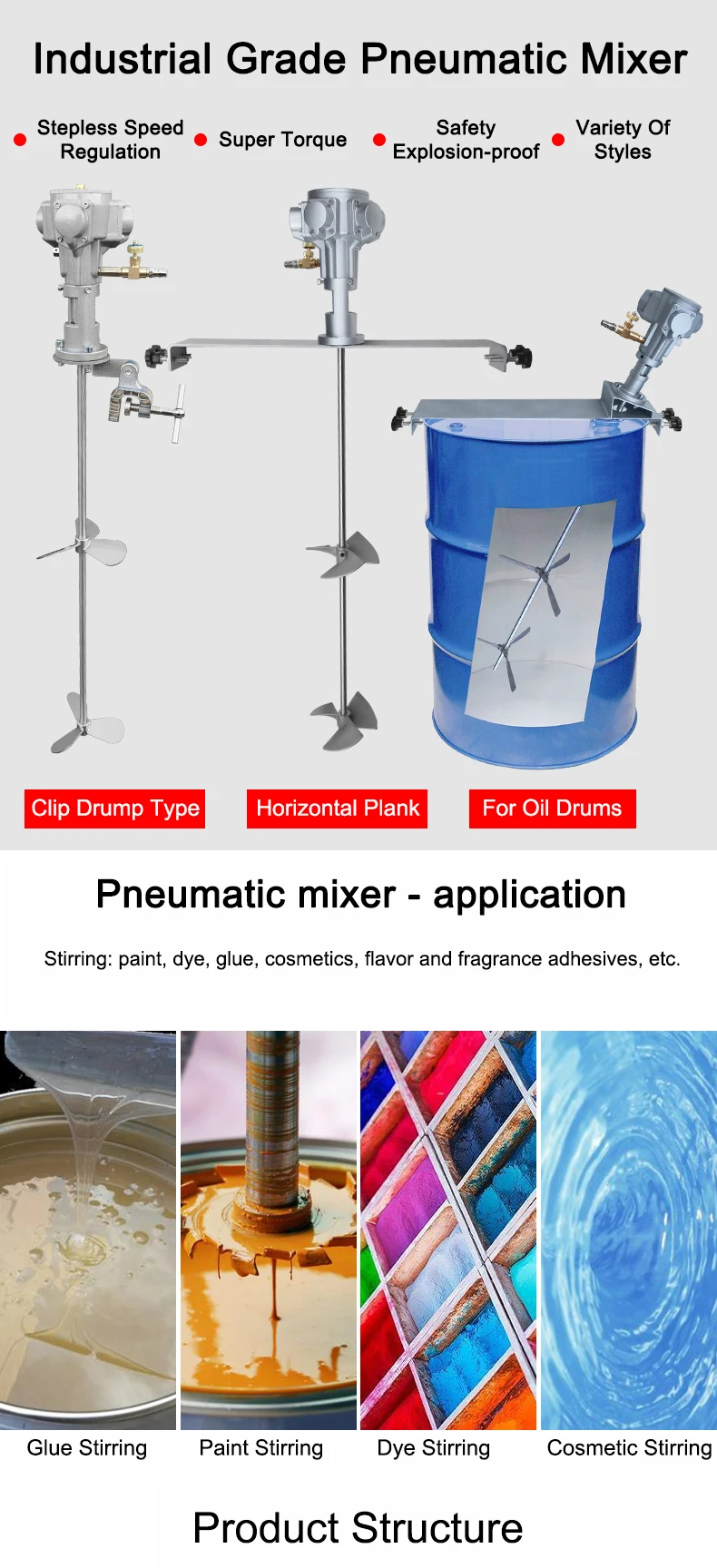 Large Five-Cylinder IBC Barrel Special Mixer for Liquid Materials