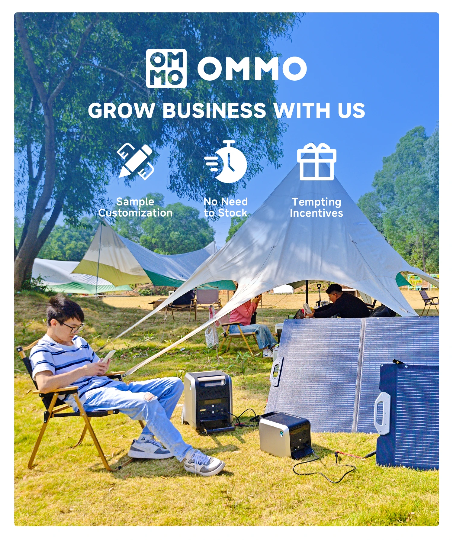 OMMO 2400W Portable Power Stations MPPT Portable Solar Power Generators ...