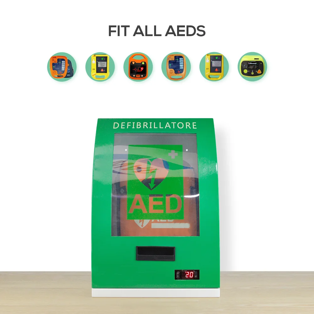 Medical Installation Metal Wall Mount Key Tool Indoor Aed Cabinet For ...