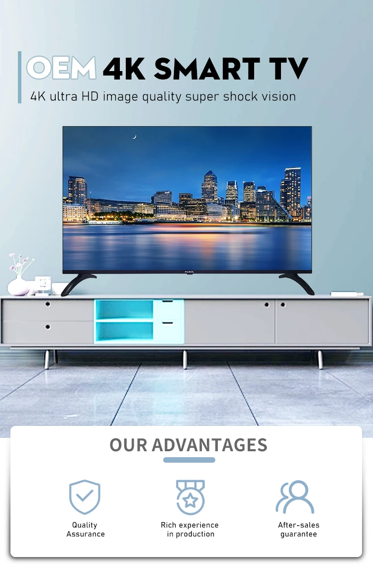 50" 55" 60"65" 70" 75" Inch Curved Smart Home TV 4K Big Screen Ultra HD ...