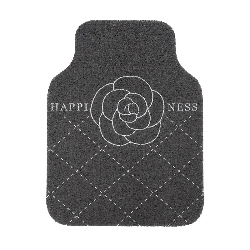 5pcs/set Bling Camellia Pattern Velvet Leather Car Interior Floor ...