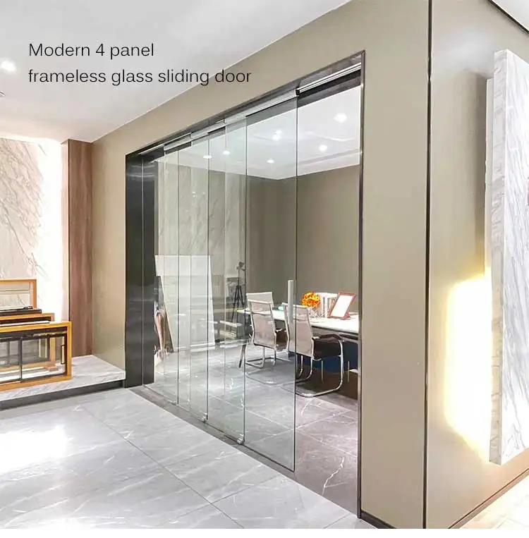 Hdsafe Frameless Glass Sliding Door System Partition Door For Indoor ...