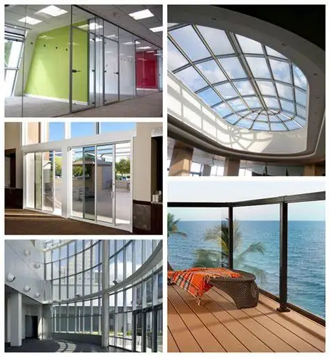 Frameless Tempered Glass Railing Clear Laminated Glass Standoff Stair ...