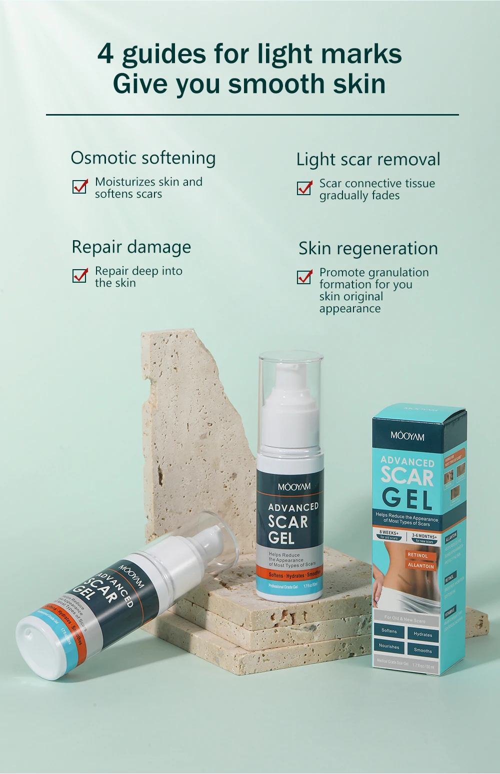 Private Label Scar Repair Gel Skin Care Fade Skin Scar Marks Skin ...