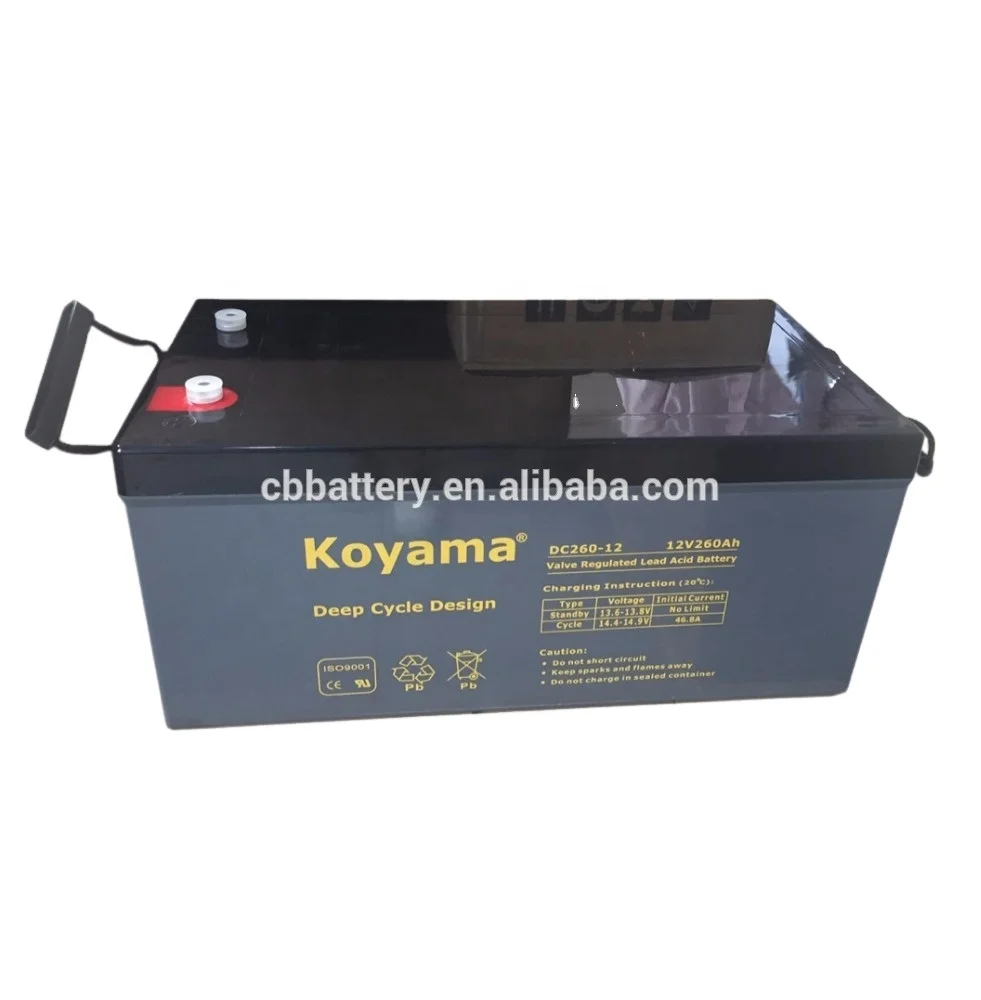 12v 260ah Vrla Battery Deep Cycle Agm Storage Battery For Renewable ...