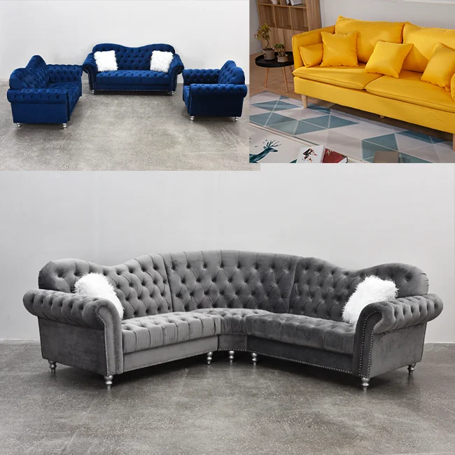 CY Wooden Sectional Lounge Suite Sofa Couches Luxury Living Room Sofa ...