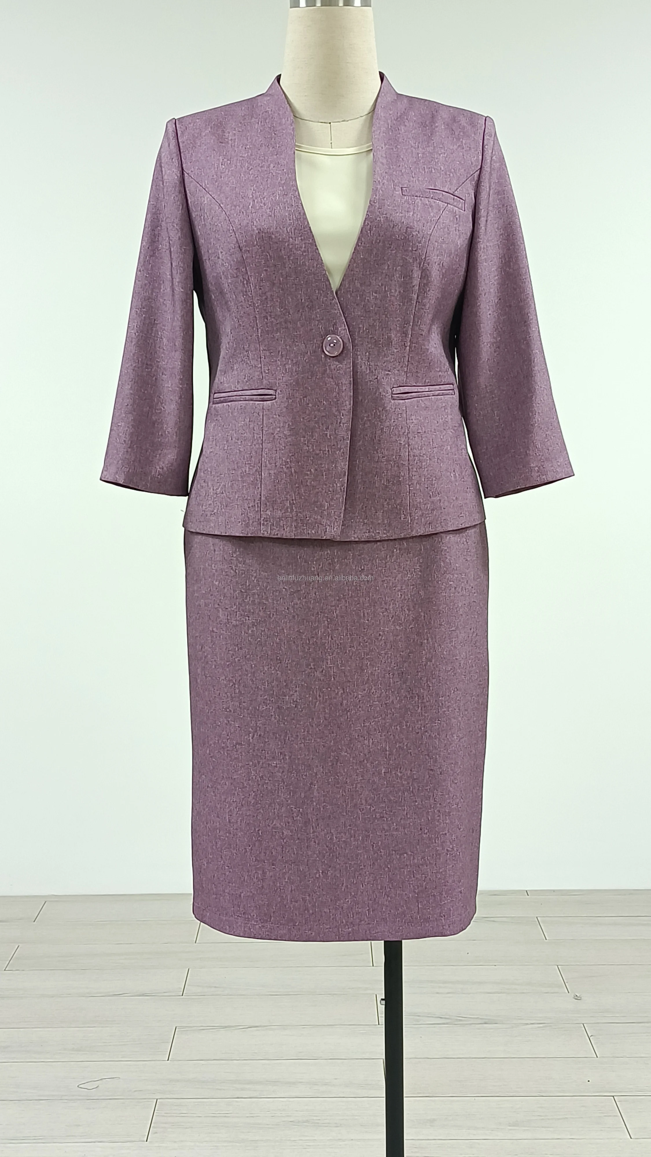 Plus Size Business Suit Uniform - Formal Wear for Women