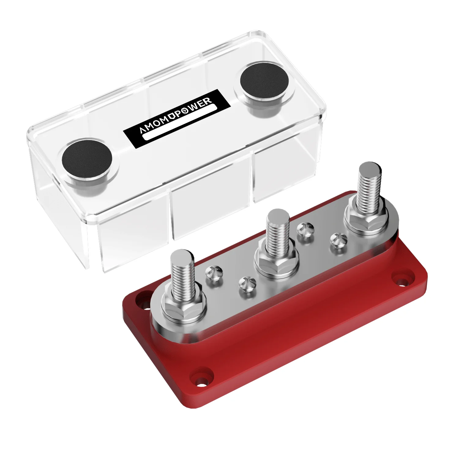 3+4 Way M8 Block Connector Copper Wiring Busbar 300a With Cover Steel ...