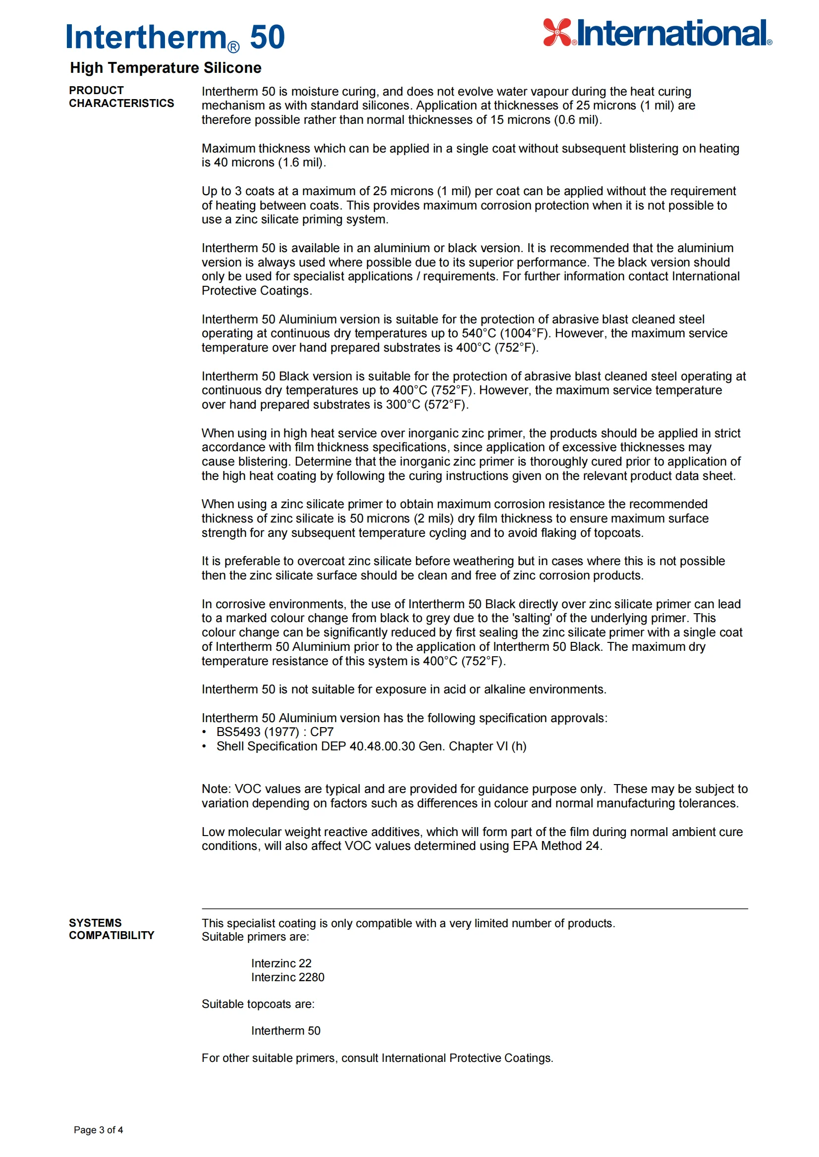 Akzonobel 국제 페인트 Intertherm 50 - Buy 고온 실리콘,단일 부품,기반으로 습기 경화 실리콘 바인더 ...