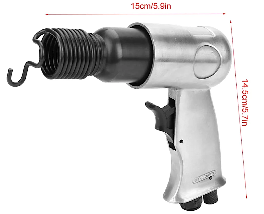 7 Piece Air Hammer Tool Set With Chisels & Punch For Air Compressor