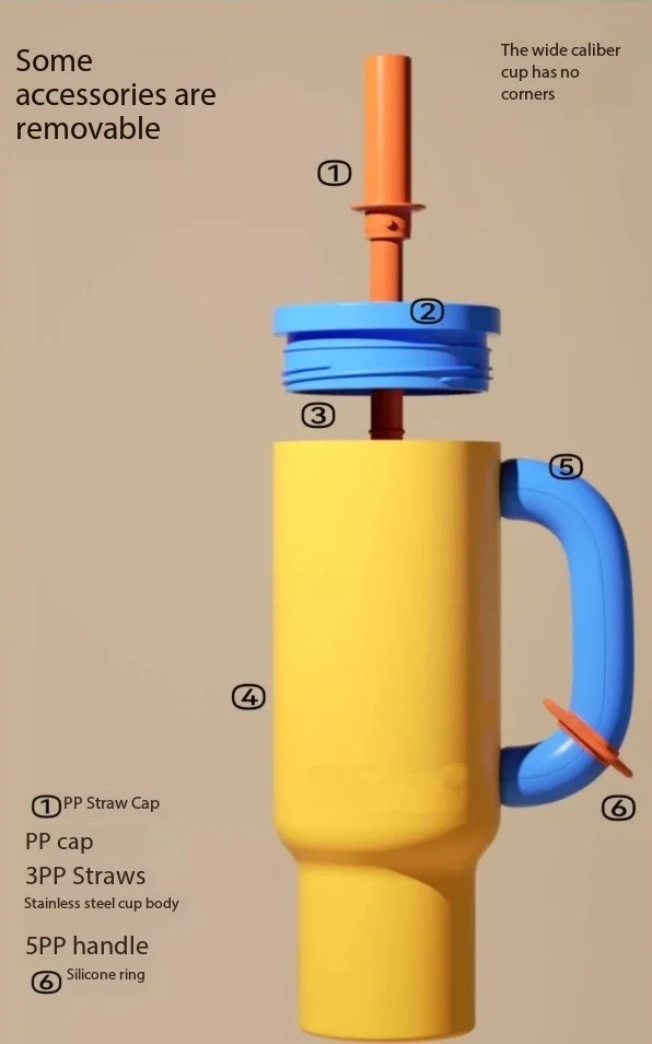 100% Leak Proof 1050ml Color New Design Thick Handle 304 Stainless ...