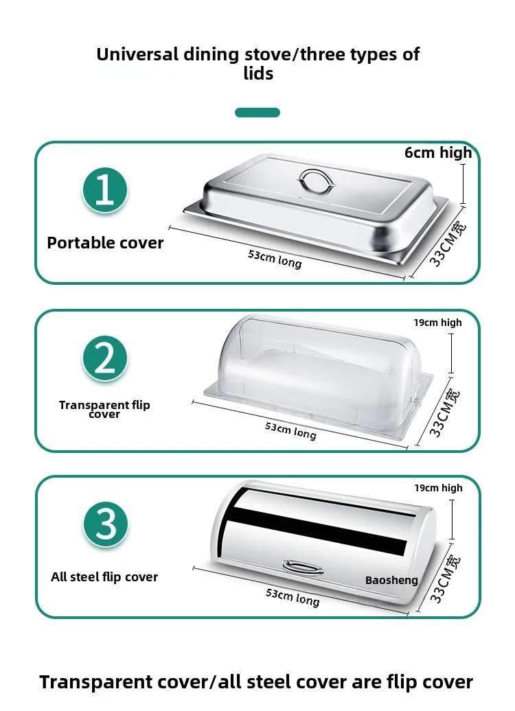 Transparent Stainless Steel Flip-Top Food Display Pot for Bread Cake ...