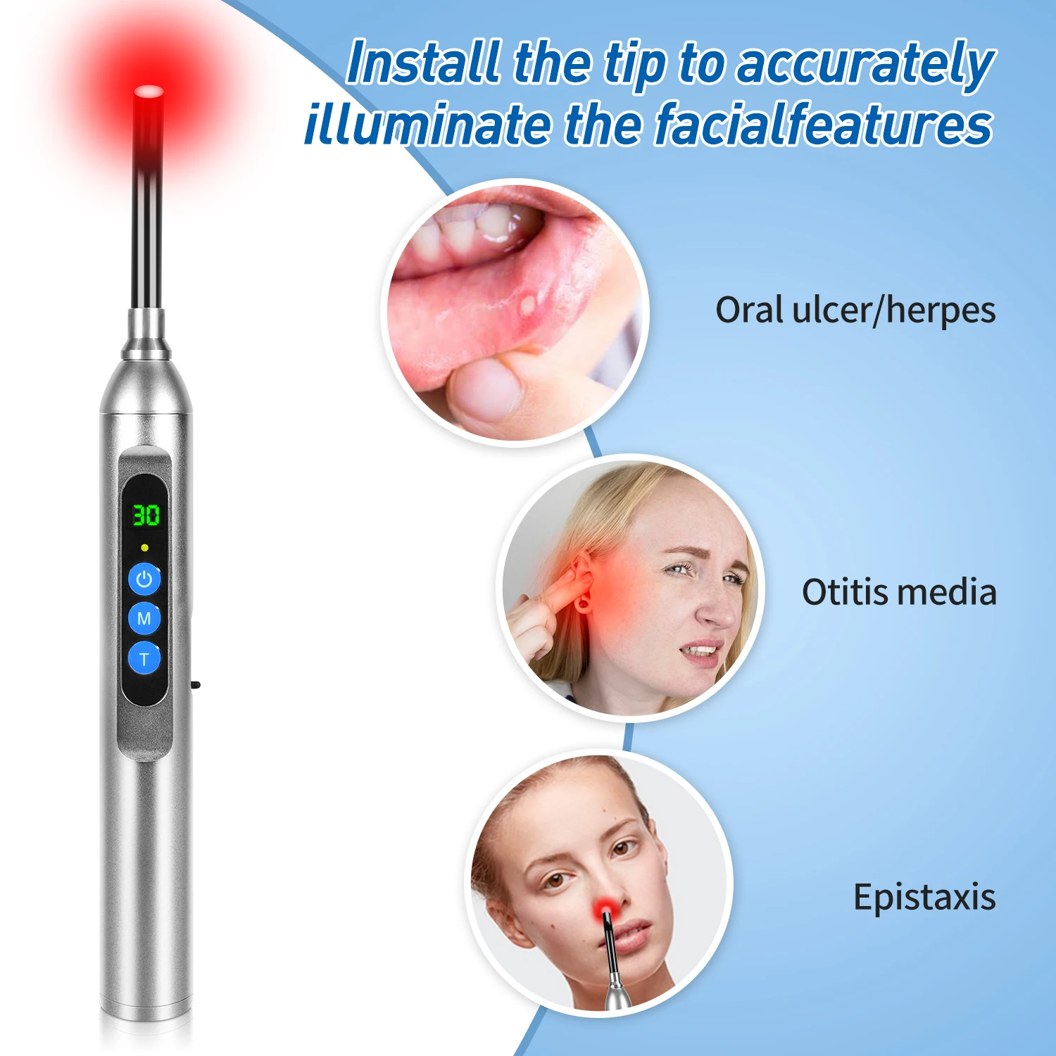 Portable Led Red Light Therapy Device Handheld Red Light Therapy Oral ...