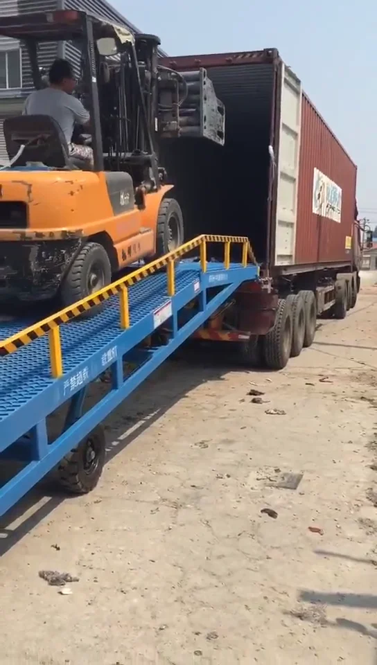 6-10t Weight Adjustable Container Ramp For Forklift Mobile Loading ...