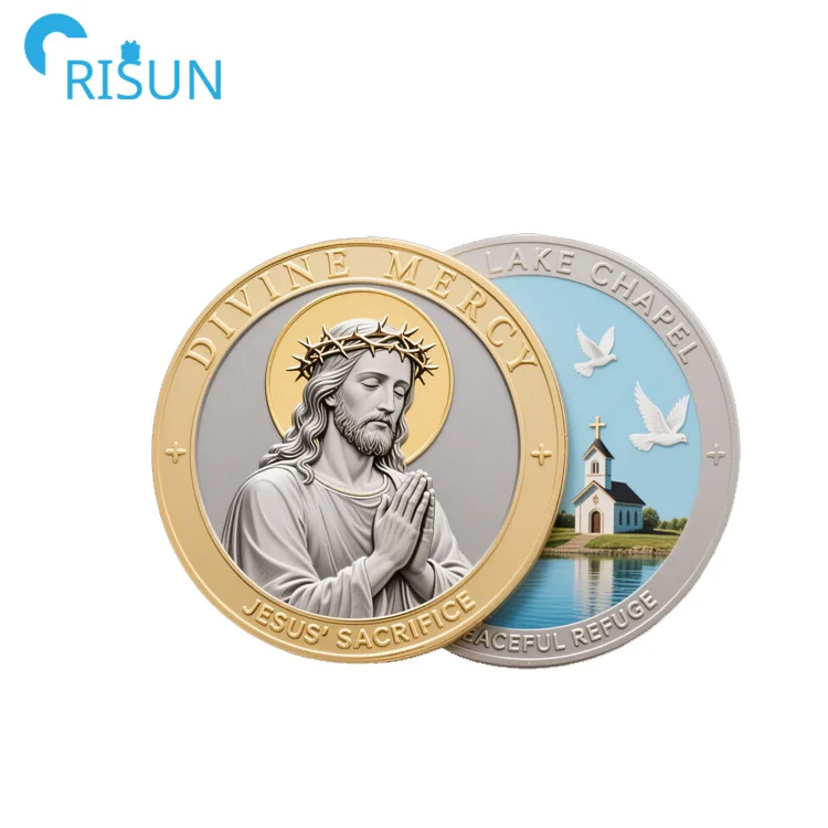 Wholesale Religious Challenge Coin Custom Logo Salib Dan Alkitab