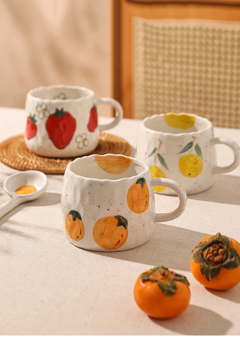 Handmade Strawberry Ceramic Mugs - Perfect for Gifts