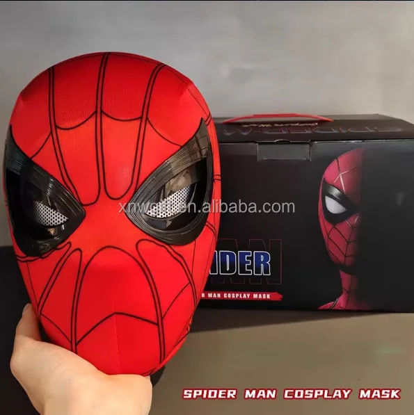 Spider Man Mask - Electronic LED Flashing Eyes for Adults