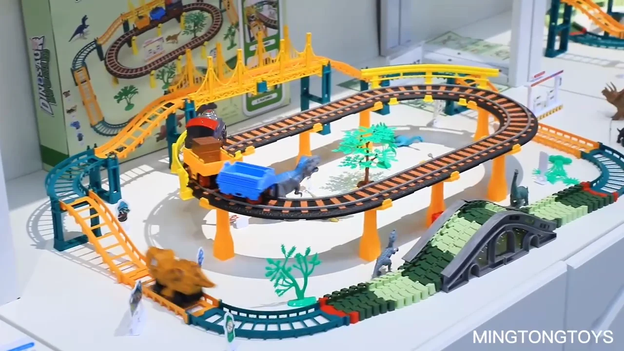 Boys Birthday Gift Creative Adventure Scenes Diy Assemble Electric Rail ...