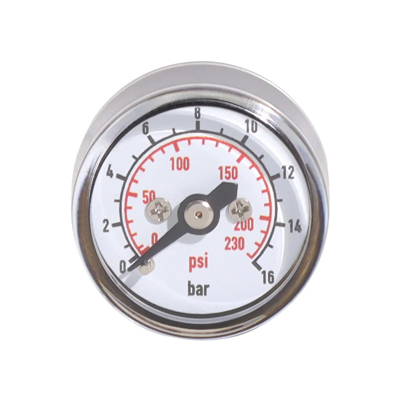M10 Pressure Gauge Double Scale Manometer 230 Psi 16 Bar