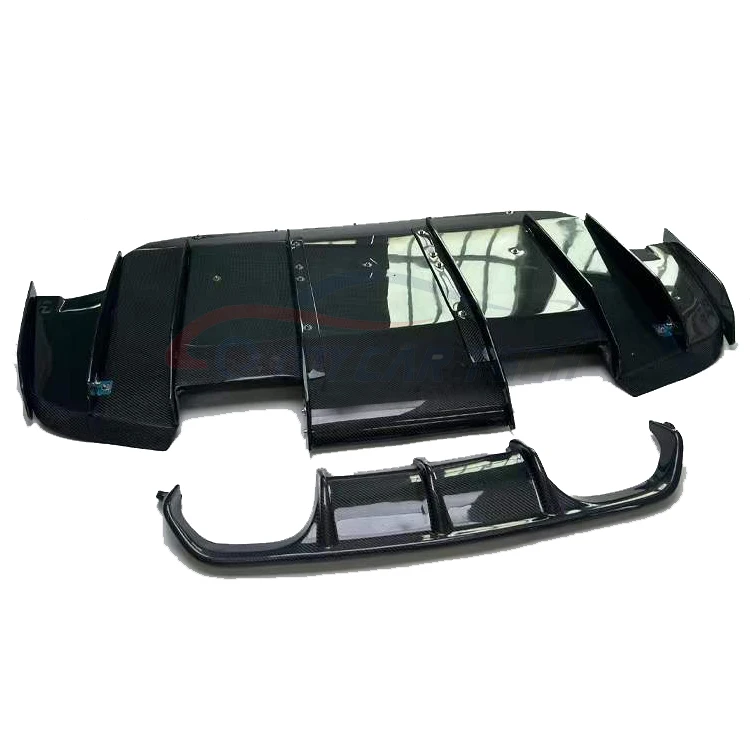 Carbon Fiber Rear Diffuser Spoiler Rear Bumper Protector Body Kit for ...