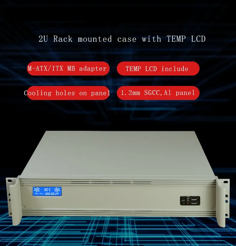 New Arrivals 2u Rackmount Server Chassis With Temp Lcd Display - Buy 2u ...