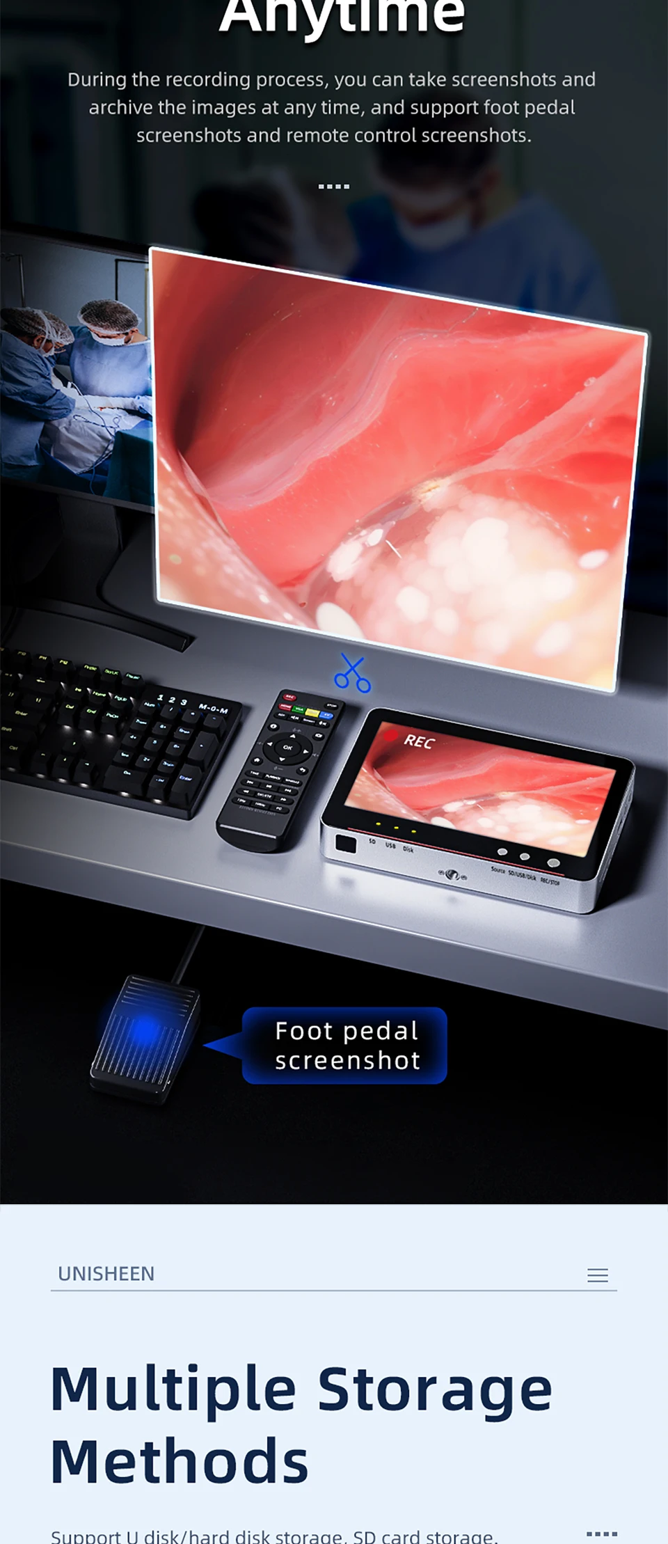 Unisheen UR550 Video Recorder - 4K Capture & Switchable Interfaces