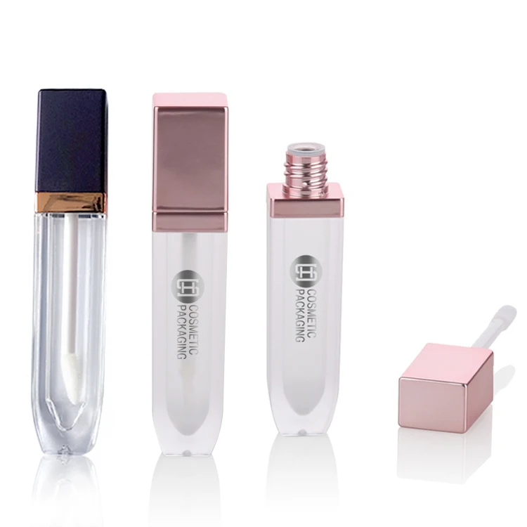 Custom Clear Lipgloss Case - Luxury Pink Liquid Lipstick