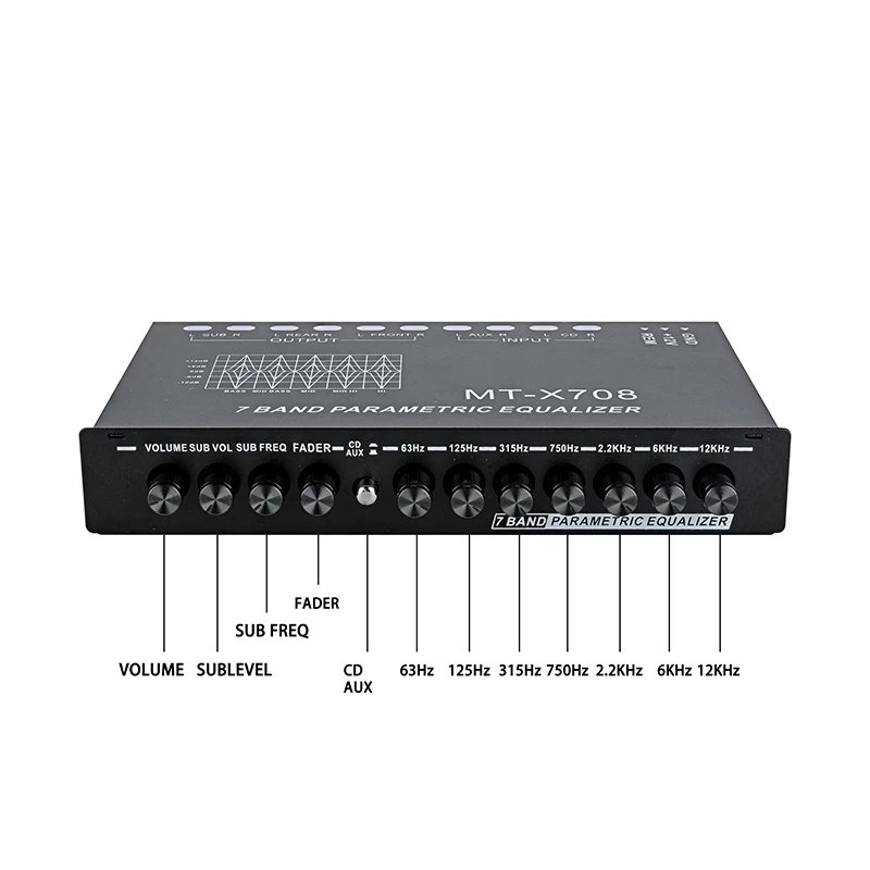 7 Band Car Audio Equalizer Best Sell Factory Signal To Noise Ratio 75db ...