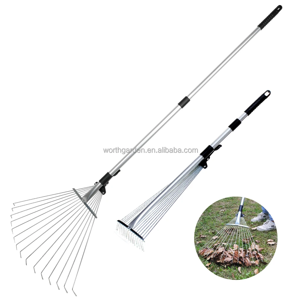 Metal Aluminium Adjustable Retractable Telescopic Handle Gardening ...