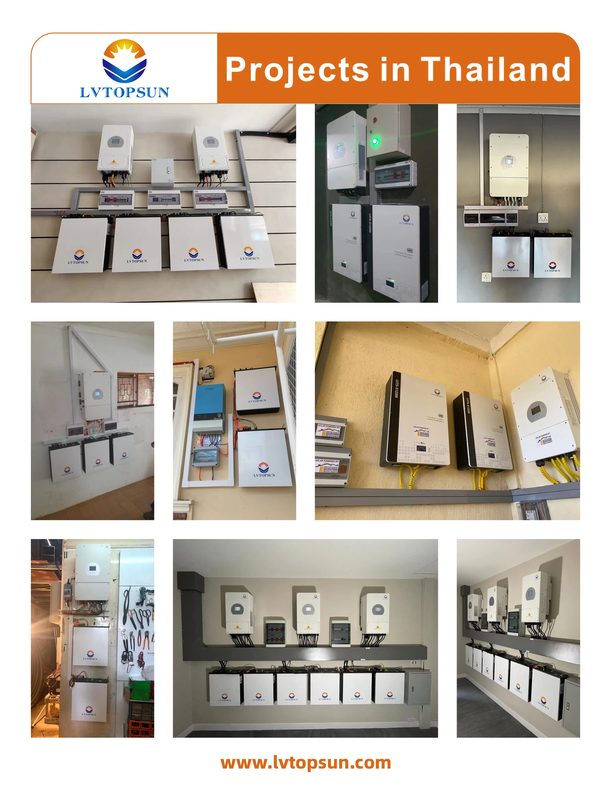 LVTOPSUN 48V 15kwh 300ah Rechargeable Solar Lithium Batteries