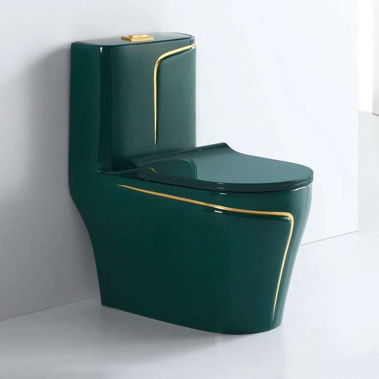 Modern Luxury Green Color Water Closet Ceramic Commode Toilet Bowl ...