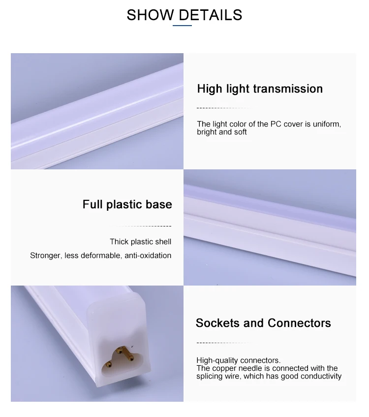 Cheap Price Indoor Lighting T5 Led Tube Light Plastic 18w Integrated ...