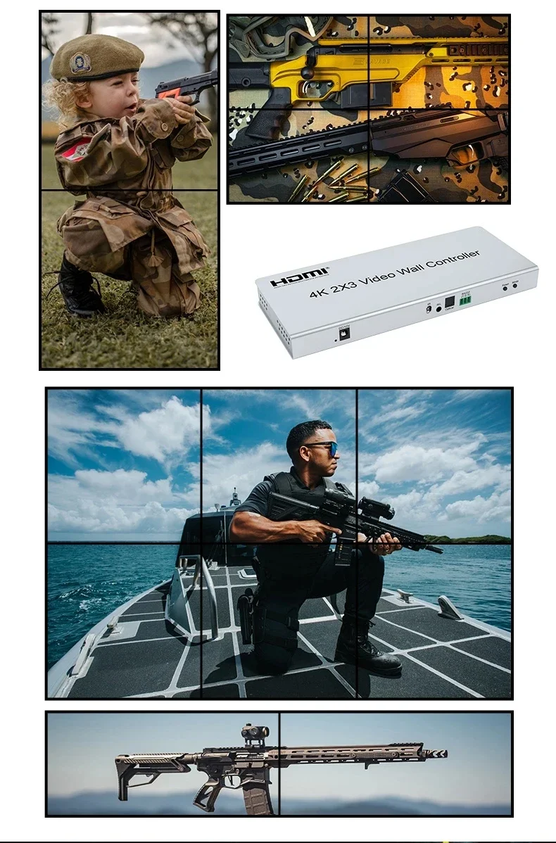 4k Video Wall Controller 2x3 Hdmi 1 In 6 Out Tv Wall Processor Image ...