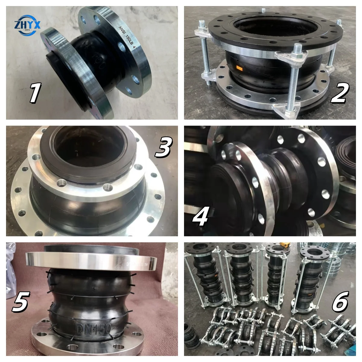 JIS Water Head Anti-Vibration Iron Flange Single Ball Rubber Expansion ...