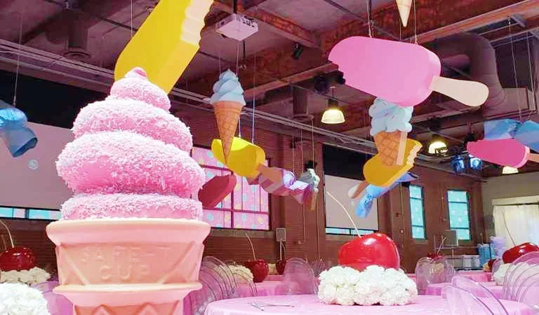 Custom Castle Unicorn Birthday Party Carousel Foam Sculptures