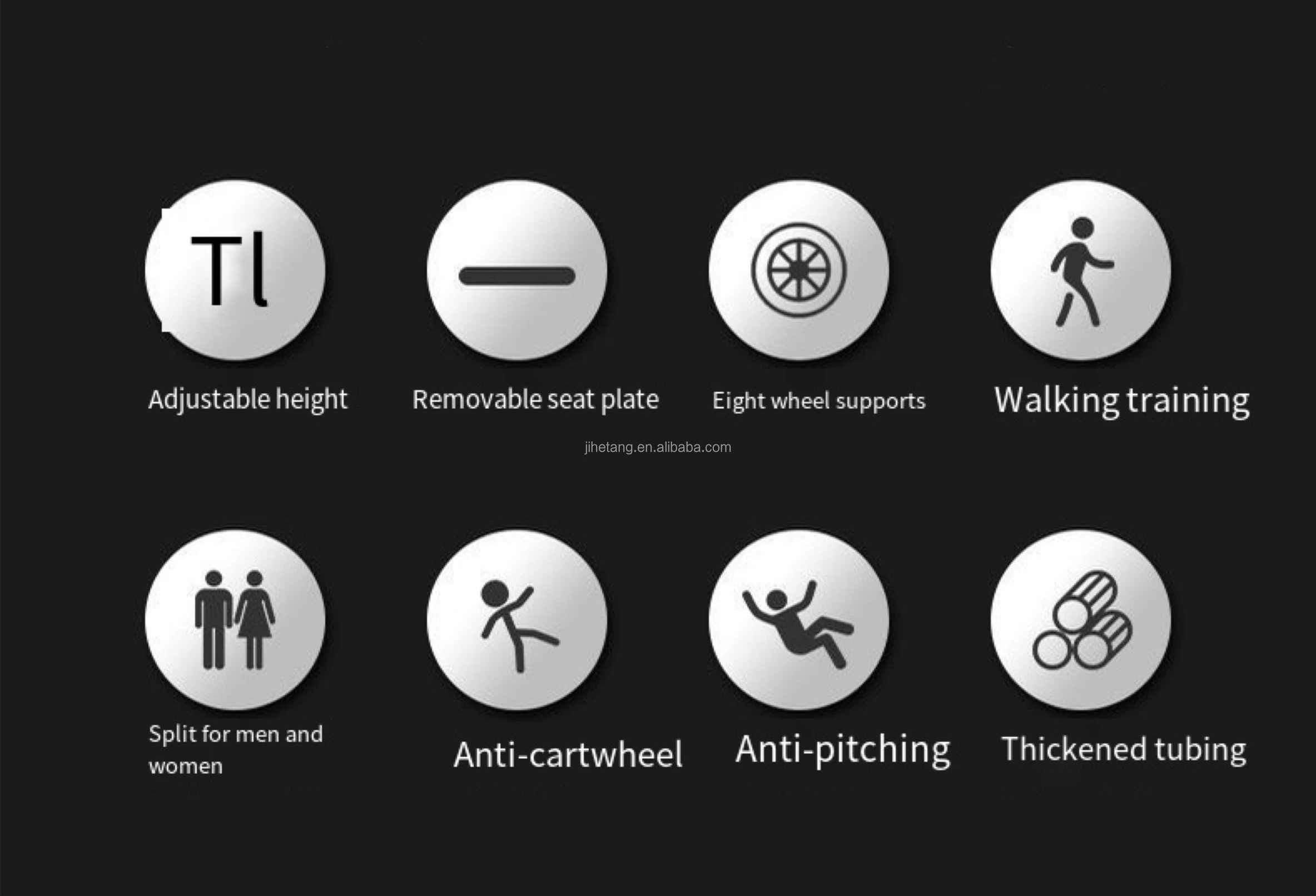 Rehabilitation Assistive Walking Aids for Elderly Anti Roll Over for ...