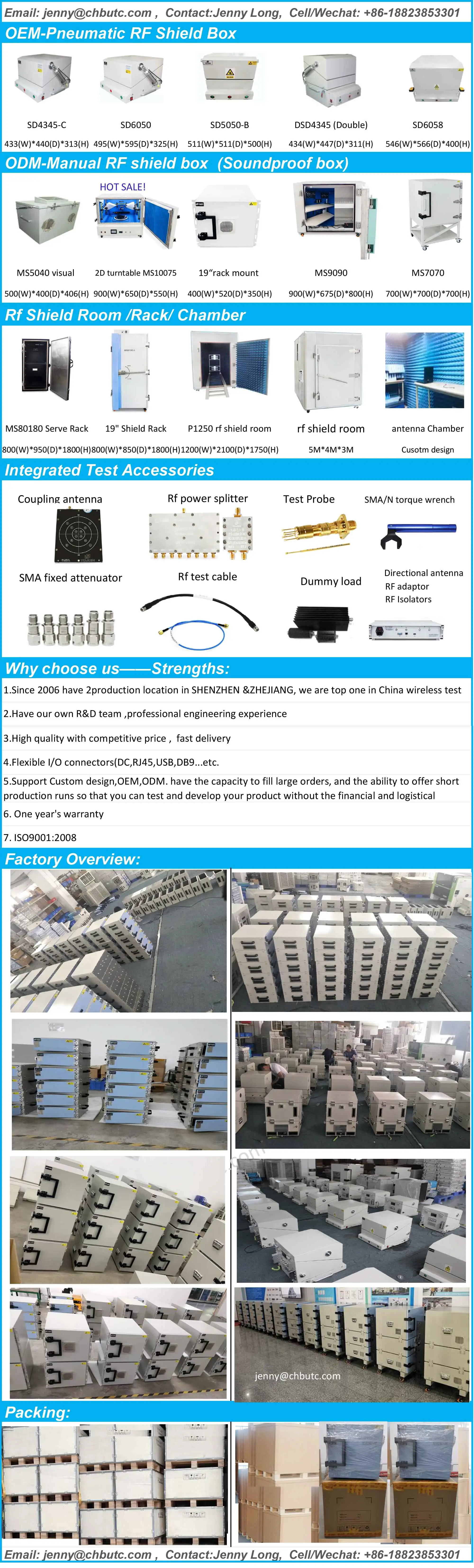 MS100100 Anechoic Test Box - Antenna Test Chamber for Duts