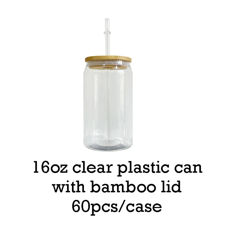 16oz 20oz Plastic Soda Can With Plastic Lid Clear Transparent Plastic ...