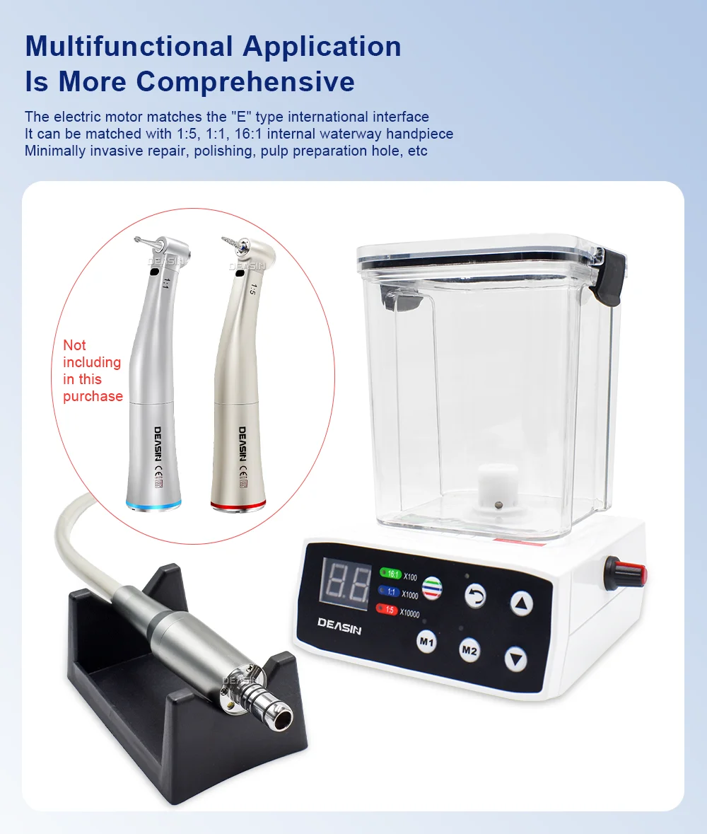 Dental Electric Motor With External Water Led Fiber Optic Handpieces ...