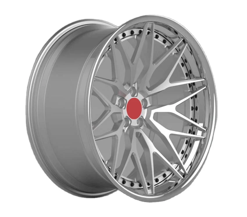 Customized 2-Piece Super Deep Concave Car Wheels Polished Forged Wheels