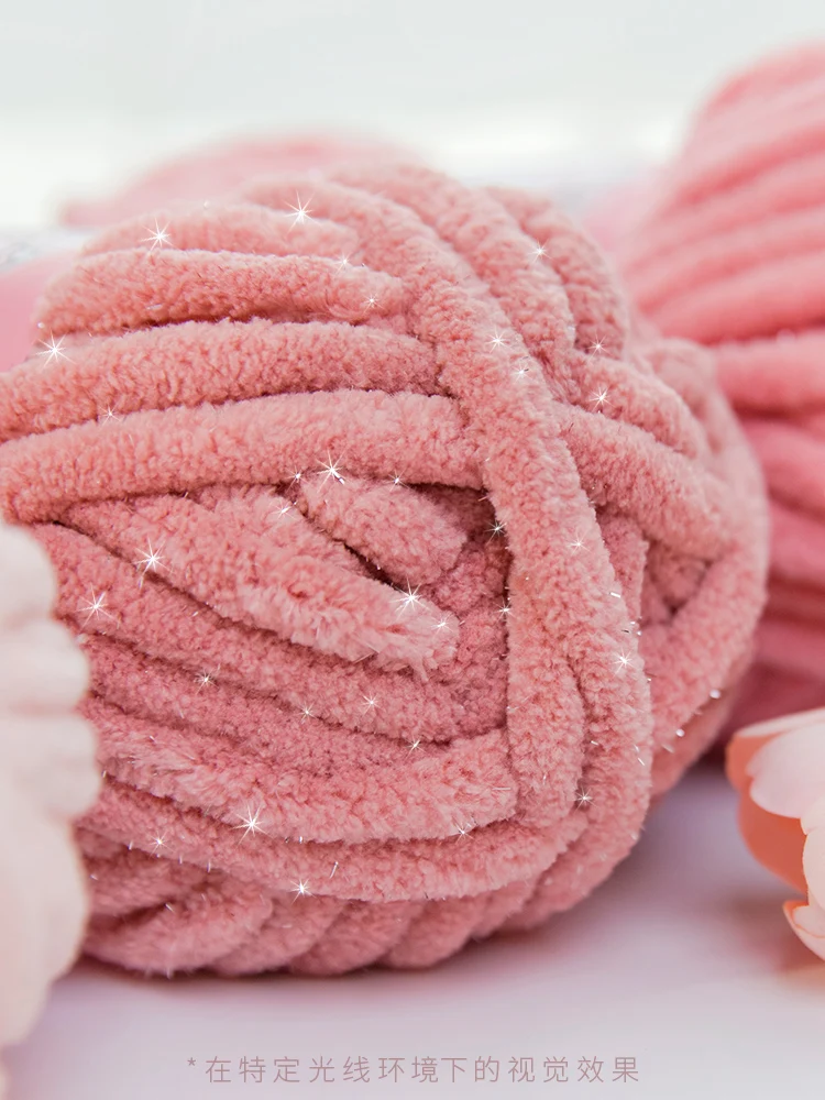 Bojay Snowball 10mm Chenille Yarn - Soft, Shiny, and Durable