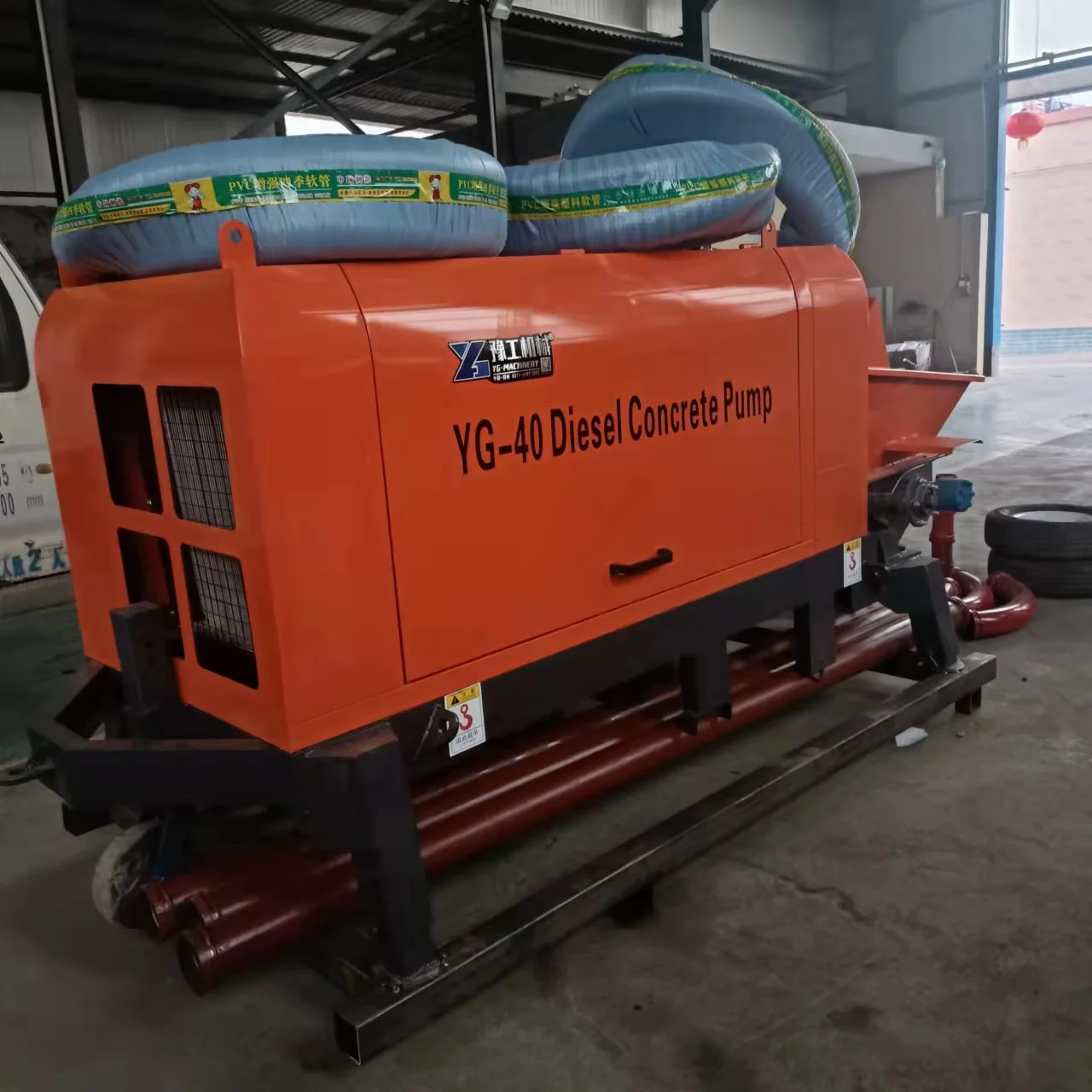 Diesel Constructional Concrete Boom Pump Compressor Concrete Pump - Buy ...