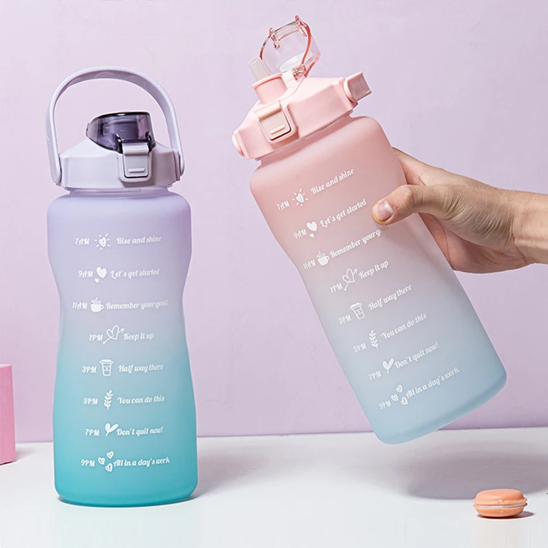 2L Large Capacity Water Bottle with Straw - Durable & Sustainable