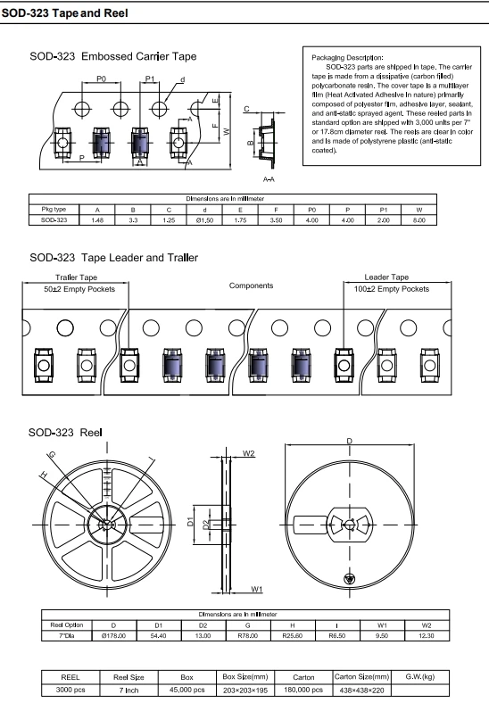 Schottky Barrier Diode Sd103cws Sod-323 Plastic-encapsulate Diodes ...
